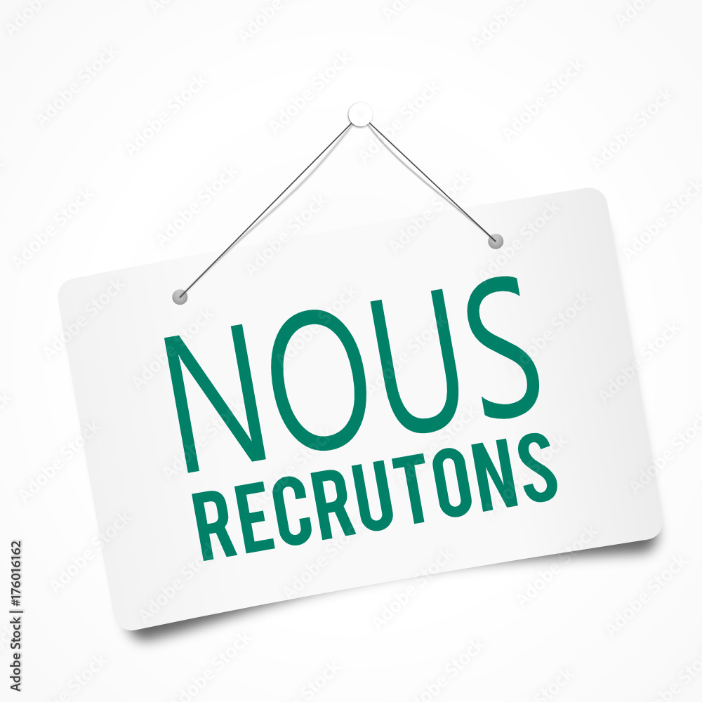 Panneau nous recrutons - recrutement - embauche Stock Vector | Adobe Stock