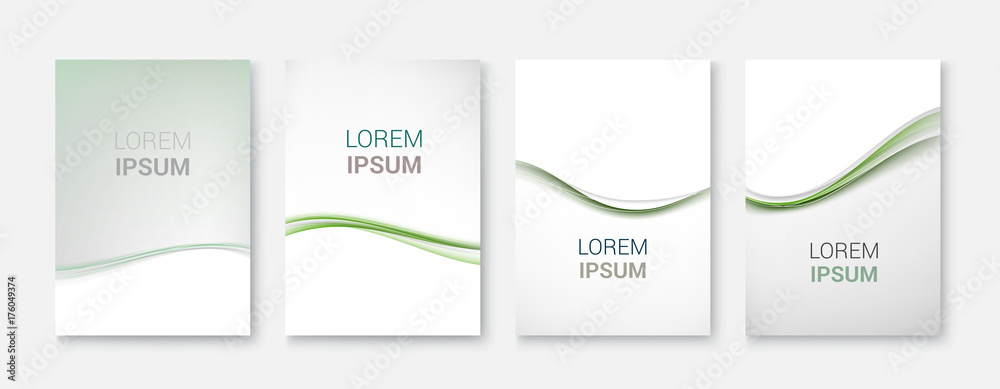 Set Abstract blue wave white vector design.Vector business brochure ... Set Abstract blue wave white vector design.Vector business brochure ...