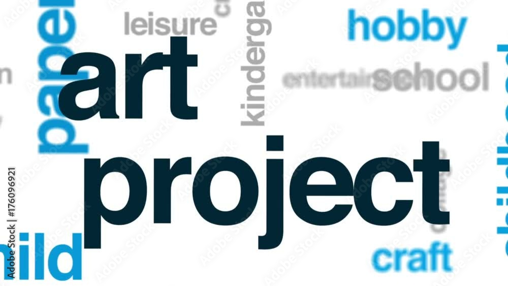Art project animated word cloud, text design animation. vídeo de Stock ...