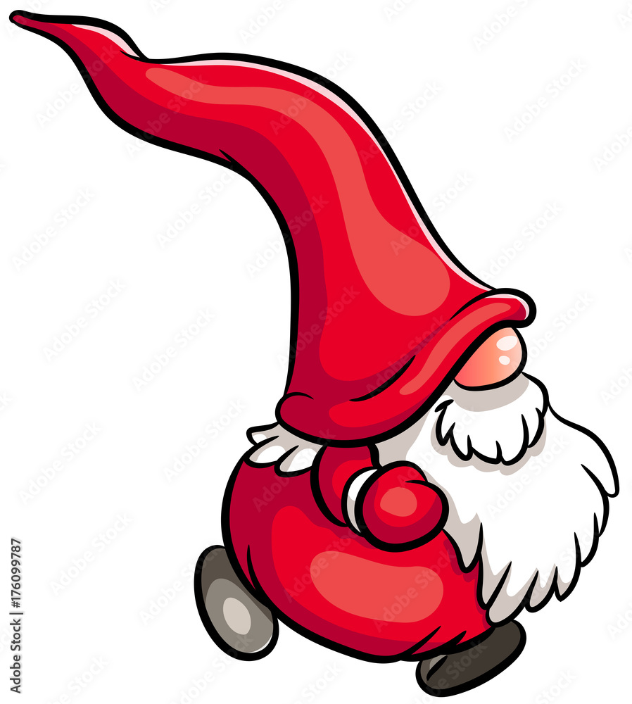 Niedlicher Weihnachtswichtel - Vektor-Illustration Stock-Vektorgrafik ...