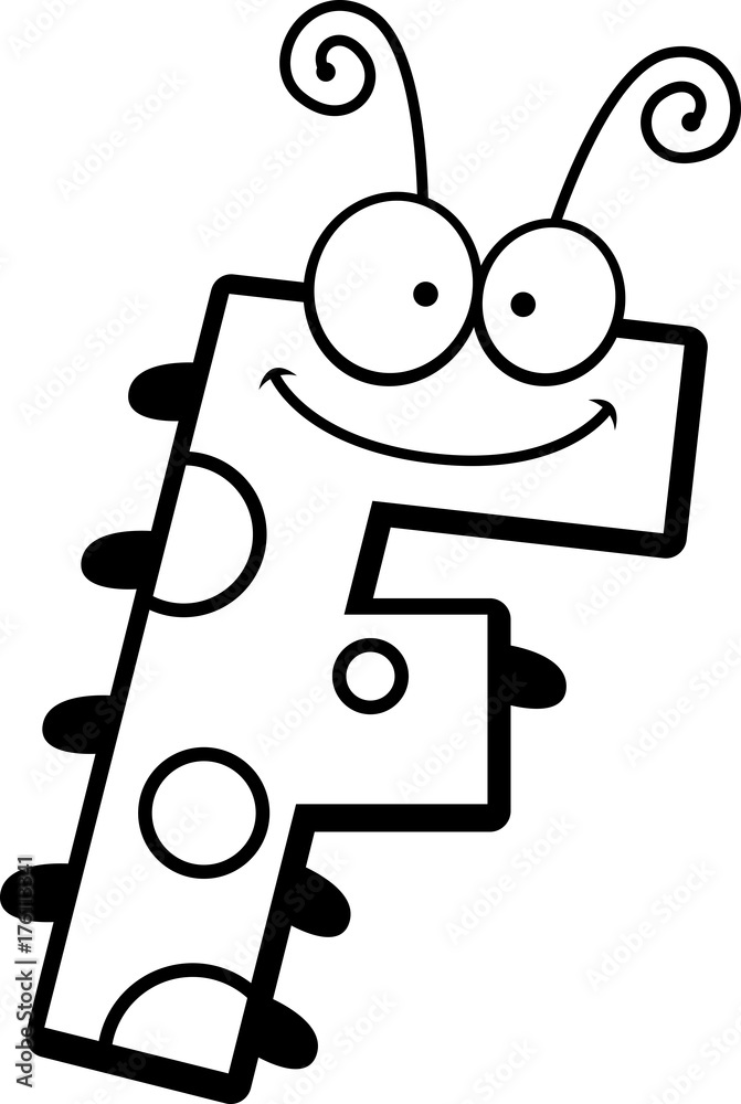 Cartoon Letter F Bug Stock Vector | Adobe Stock