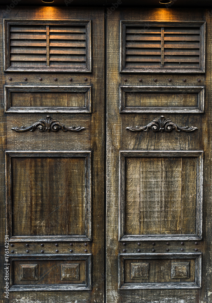 Rustic Wood Door Background