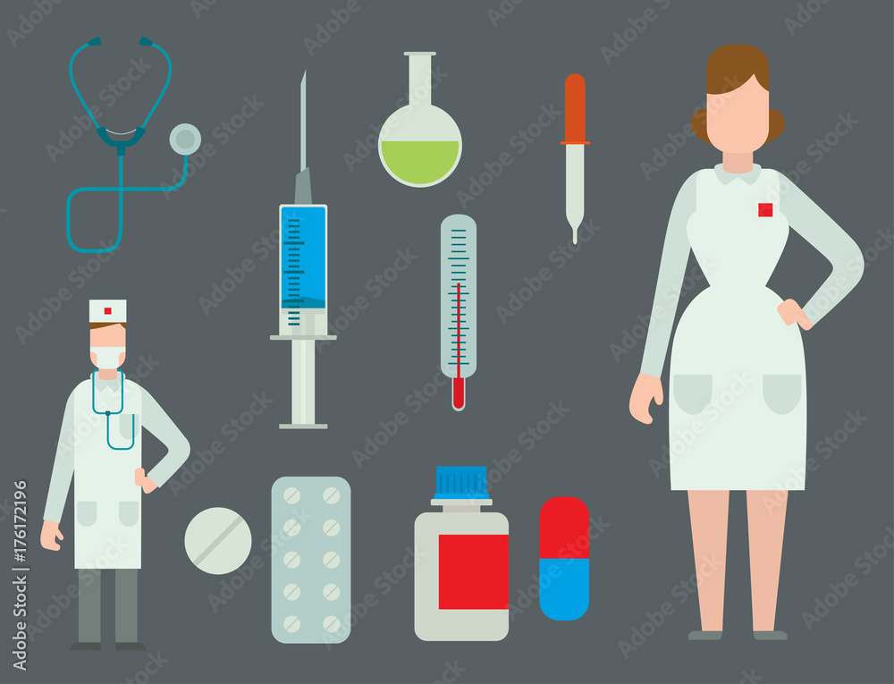 Medical symbols emergency sign cross first sterile hospital bandages ...