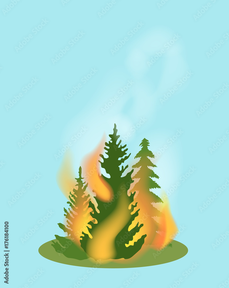 Forest Fire Cartoon