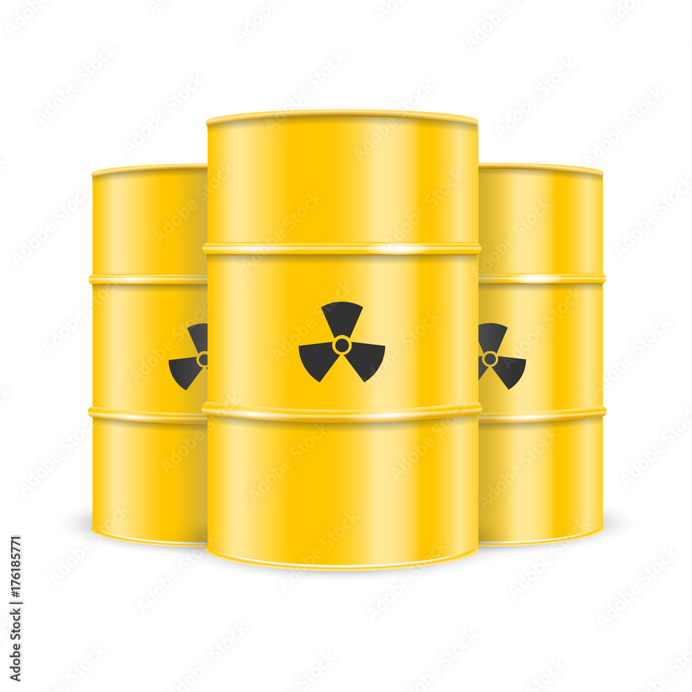 Blank realistic yellow nuclear barrel. Vector Stock Vector | Adobe Stock