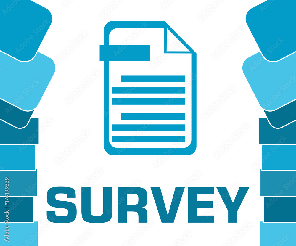 Survey Blue Abstract Shapes Square Stock Illustration | Adobe Stock