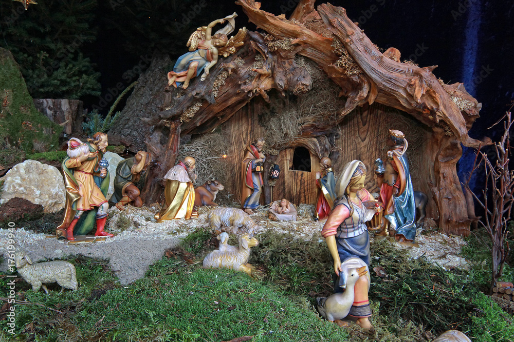 Weihnachtskrippe Stock-Foto | Adobe Stock