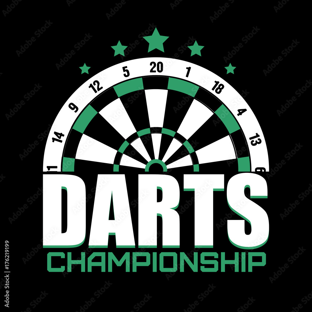 Darts label. Badge Logo sporting symbols Stock Vector | Adobe Stock