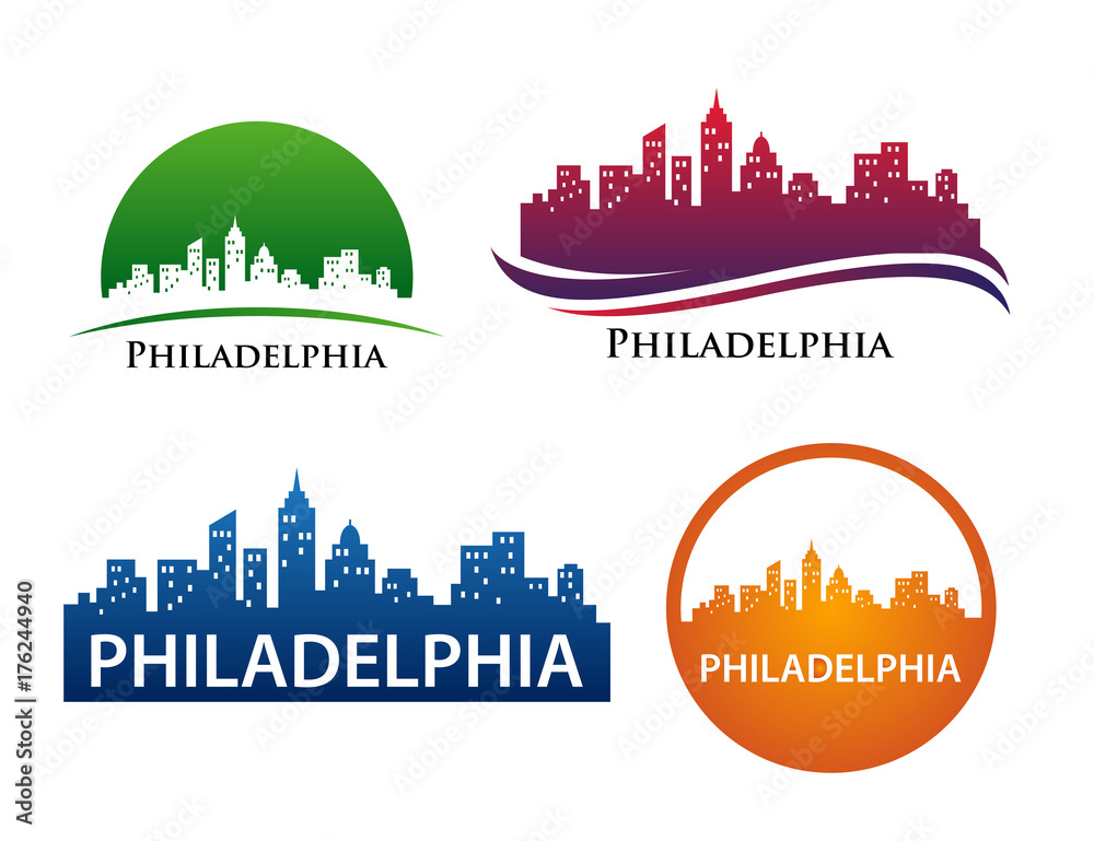 philadelphia City Skyline Logo Template Stock Illustration | Adobe Stock