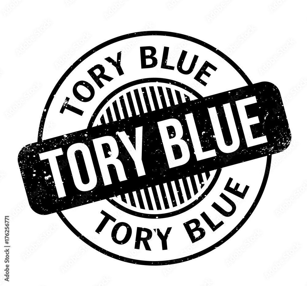 Tory Blue rubber stamp. Grunge design with dust scratches. Effects can ...