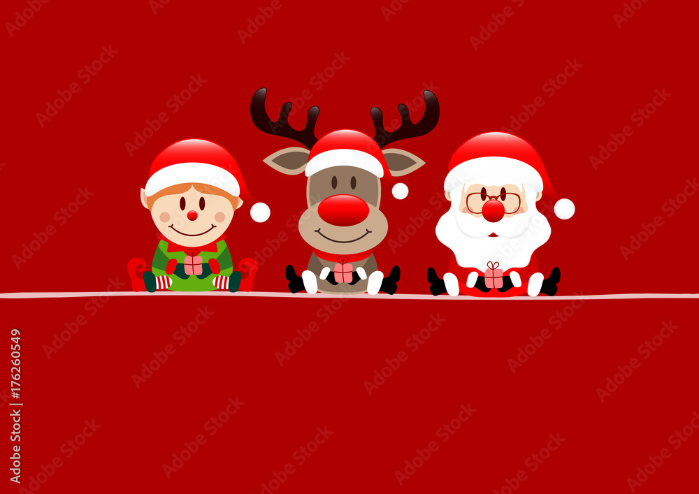 Santa Elf And Rudolph