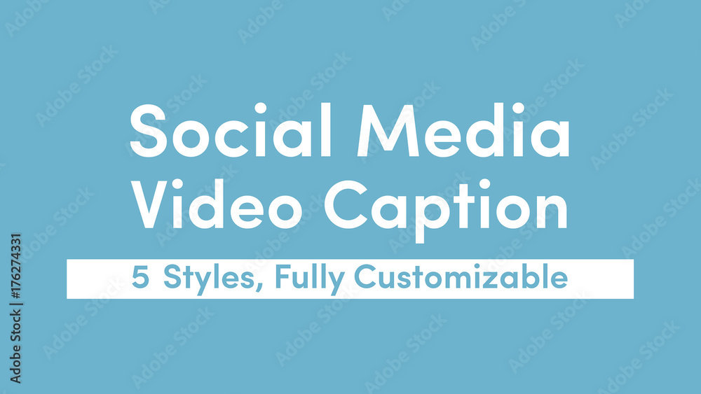Social Media Video Captions Stock Template | Adobe Stock