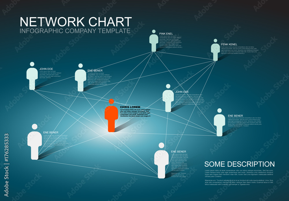 Company Network Infographic Layout Stock Template | Adobe Stock