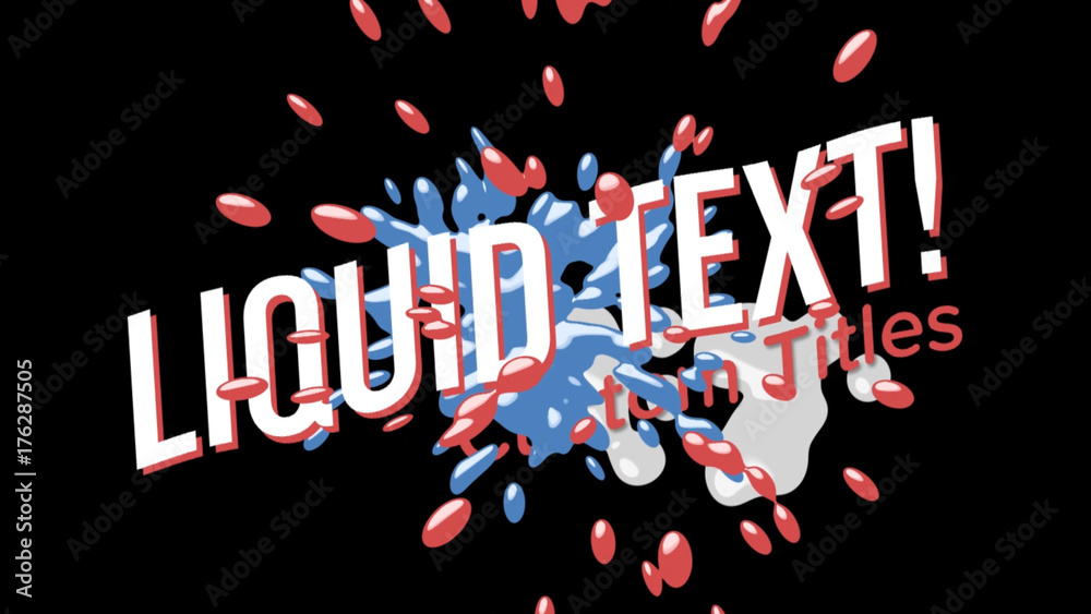 Cartoon-Style Liquid Titles Pack Stock Template | Adobe Stock