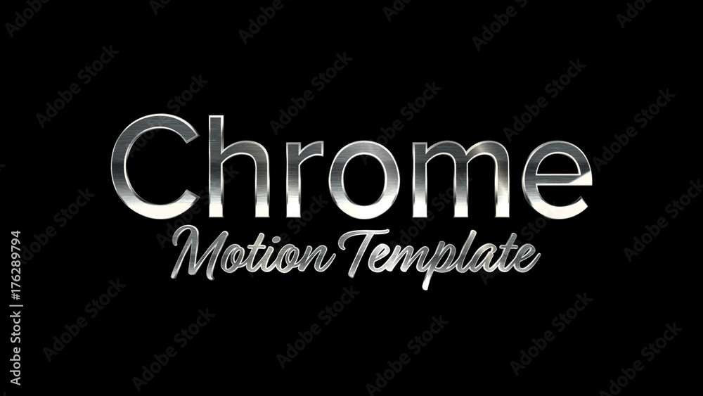 Chrome Text Titles Stock Template | Adobe Stock