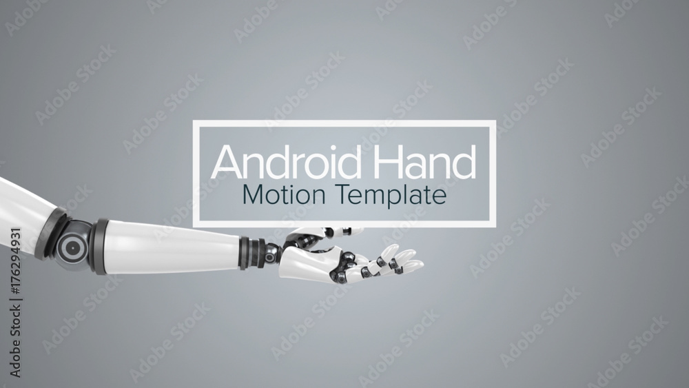 Humanoid Robot Title Stock Template | Adobe Stock