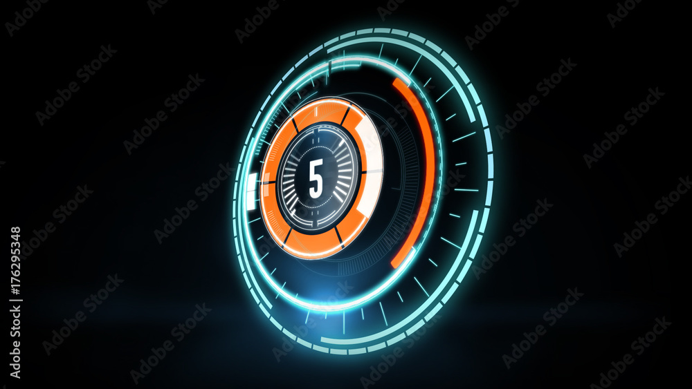 Circular Digital Console Countdown Pack Stock Template | Adobe Stock