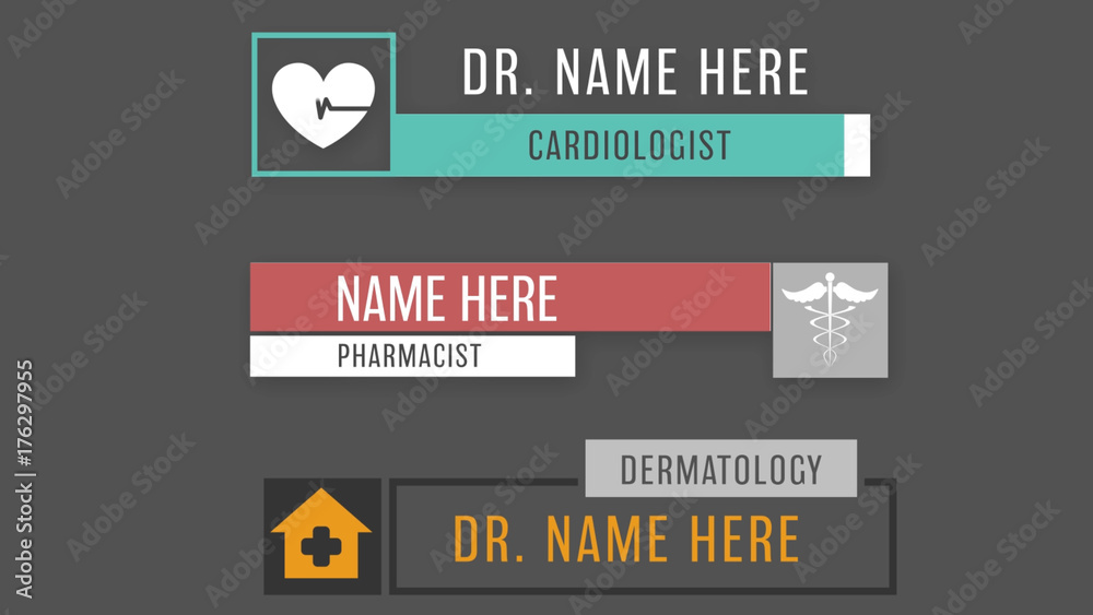 Medical Icon Titles Pack Stock Template | Adobe Stock
