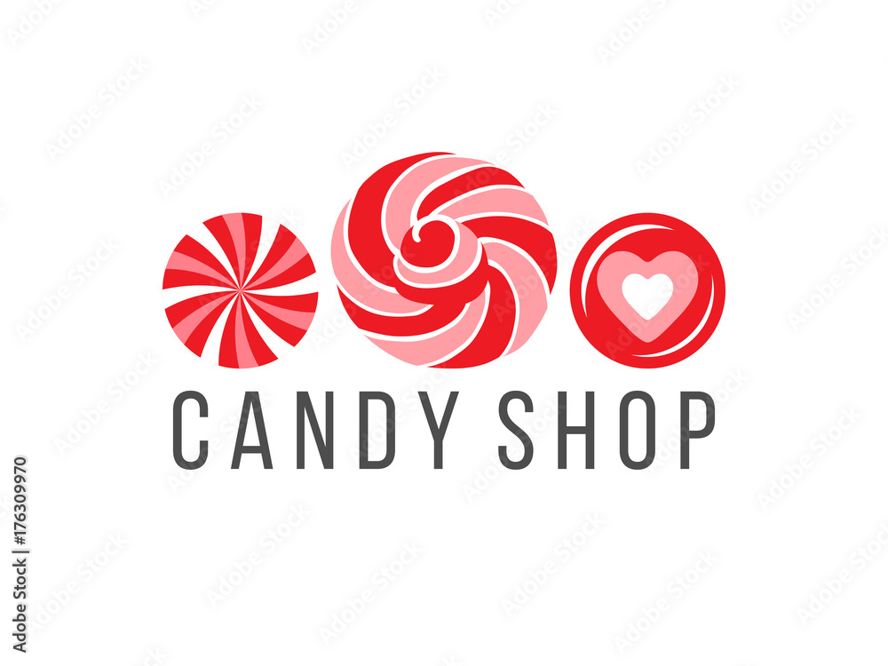 Candy shop logo Stock Vector | Adobe Stock