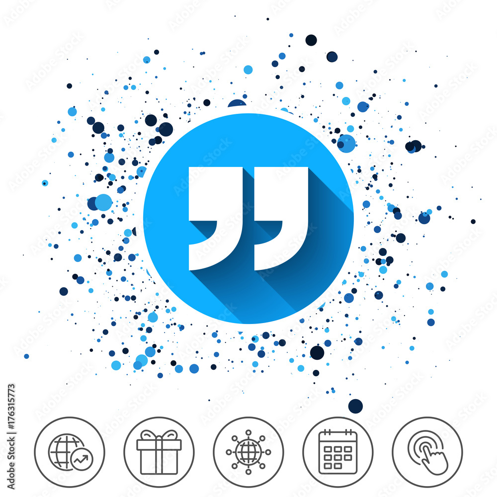 Quote sign icon. Quotation mark symbol. Stock Vector | Adobe Stock