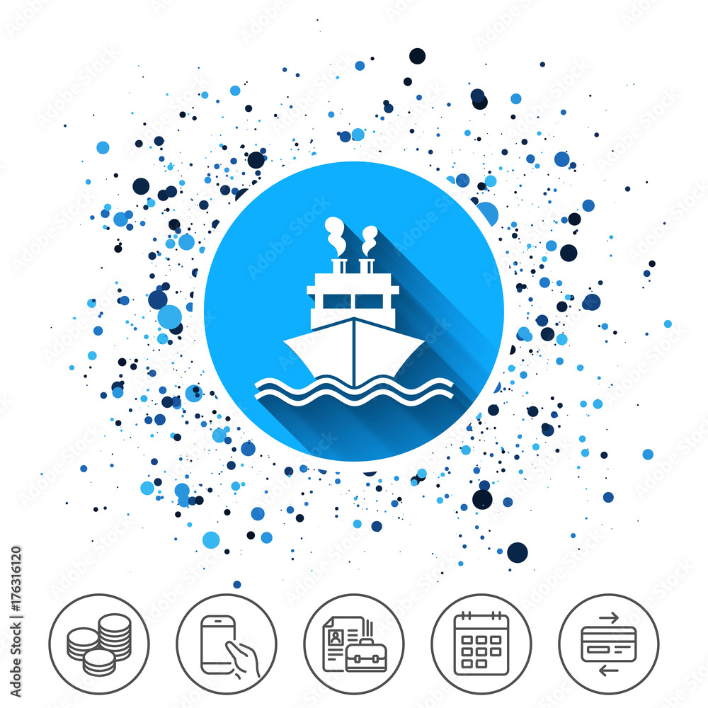 Ship or boat sign icon. Shipping delivery symbol. Stock Vector | Adobe ...