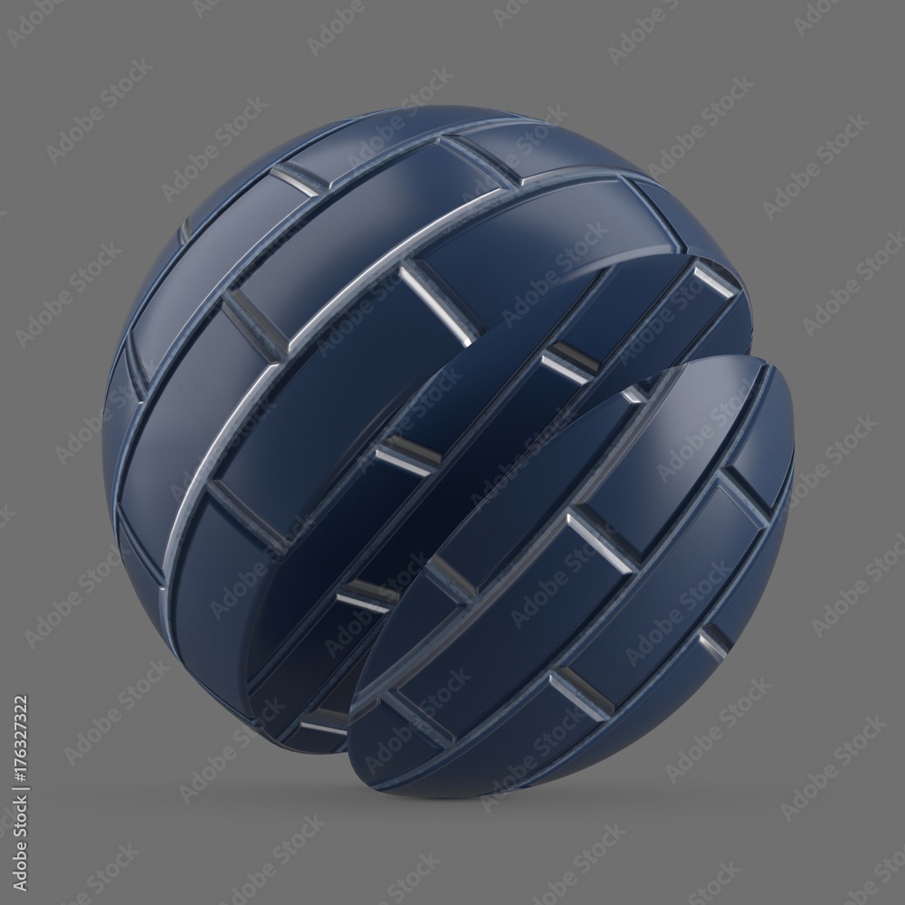 Blue chamfered ceramic tiles Stock 3D asset | Adobe Stock