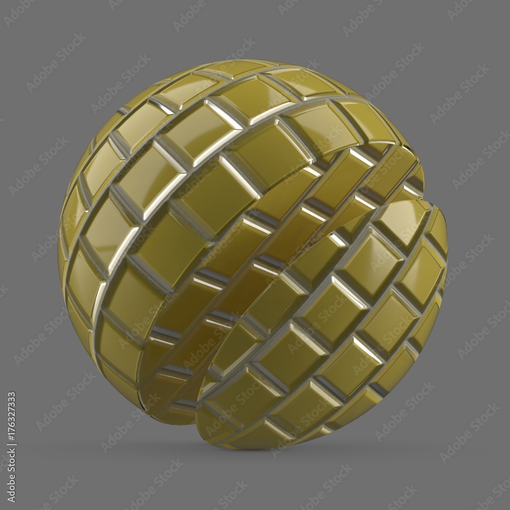 Yellow chamfered ceramic tiles Stock 3D asset | Adobe Stock