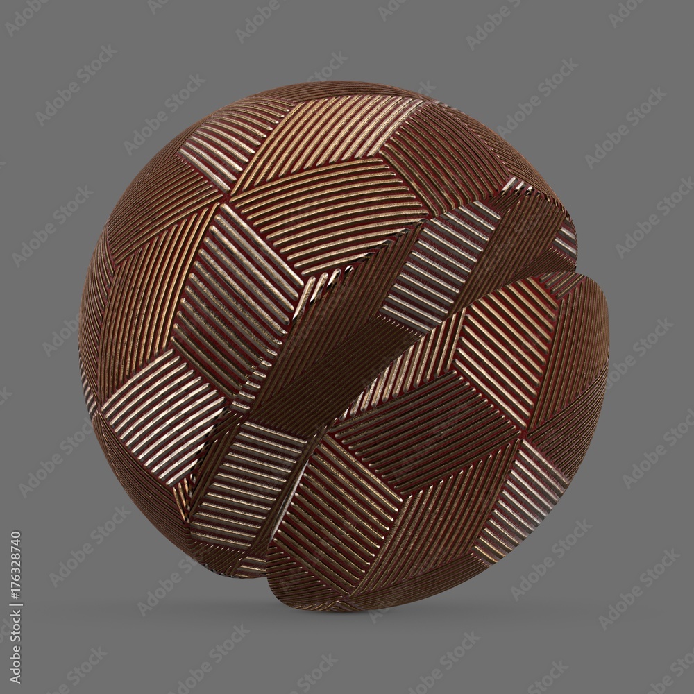 Golden plastic hexagon cube Stock 3D asset | Adobe Stock