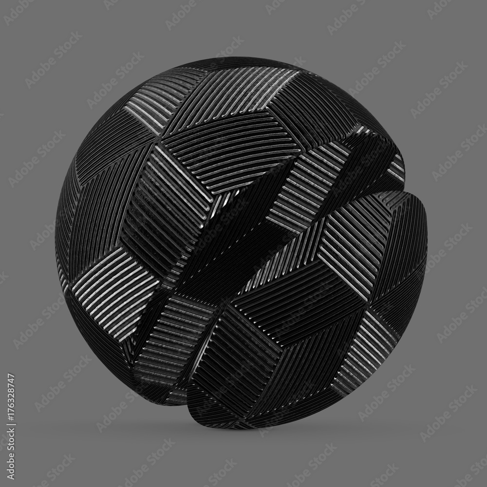 Metallic plastic hexagon cube Stock 3D asset | Adobe Stock