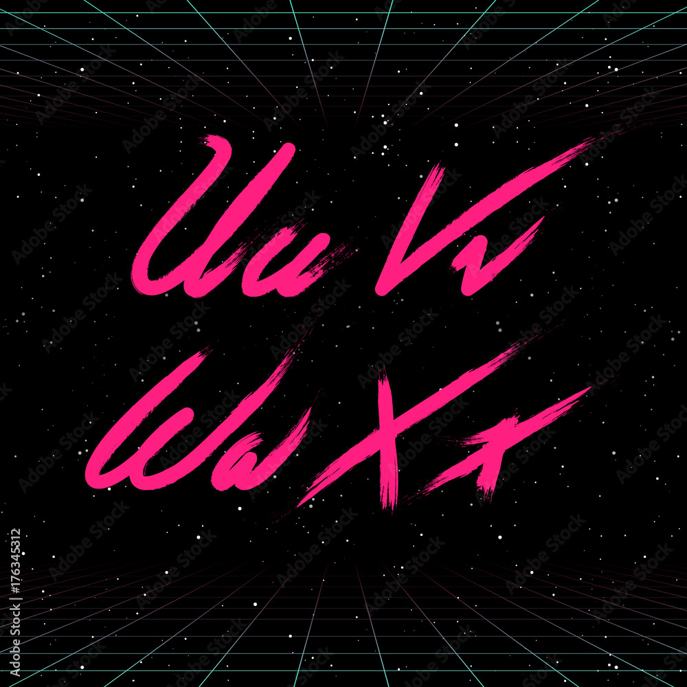 Poster 80s Retro Futuristic Font – Wall Art | UkPosters