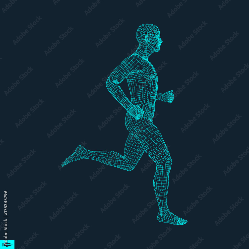 3d Running Man. Design for Sport, Business, Science and Technology ...
