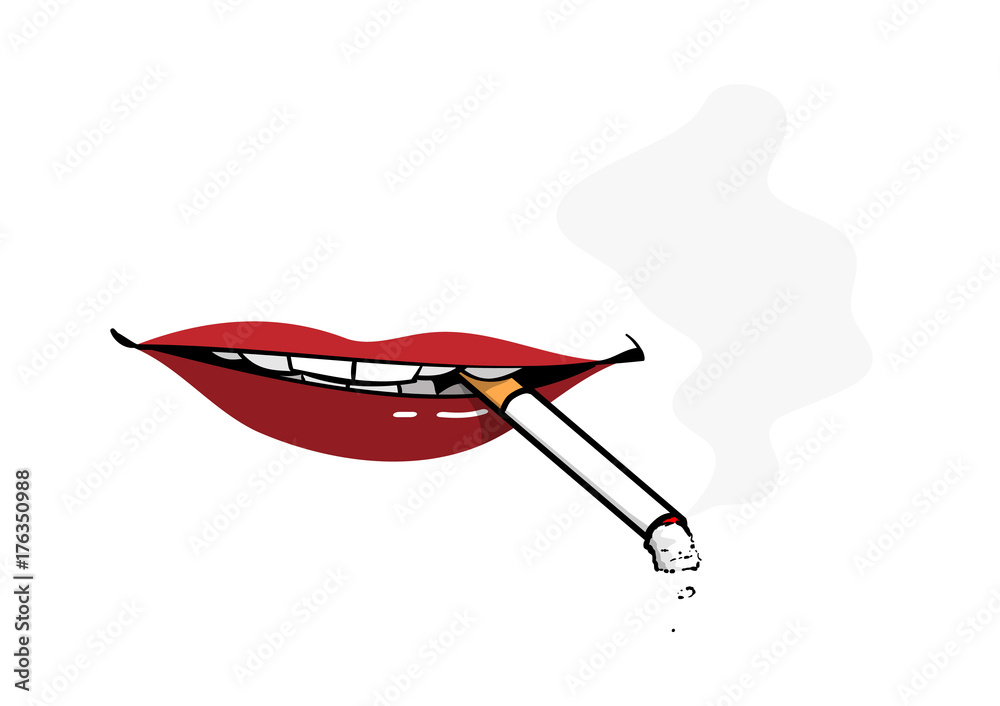 Red Lips Smoking Pictures | Lipstutorial.org