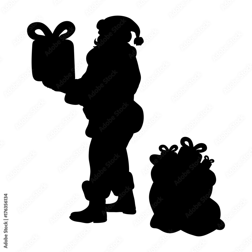 Santa Silhouette Vector