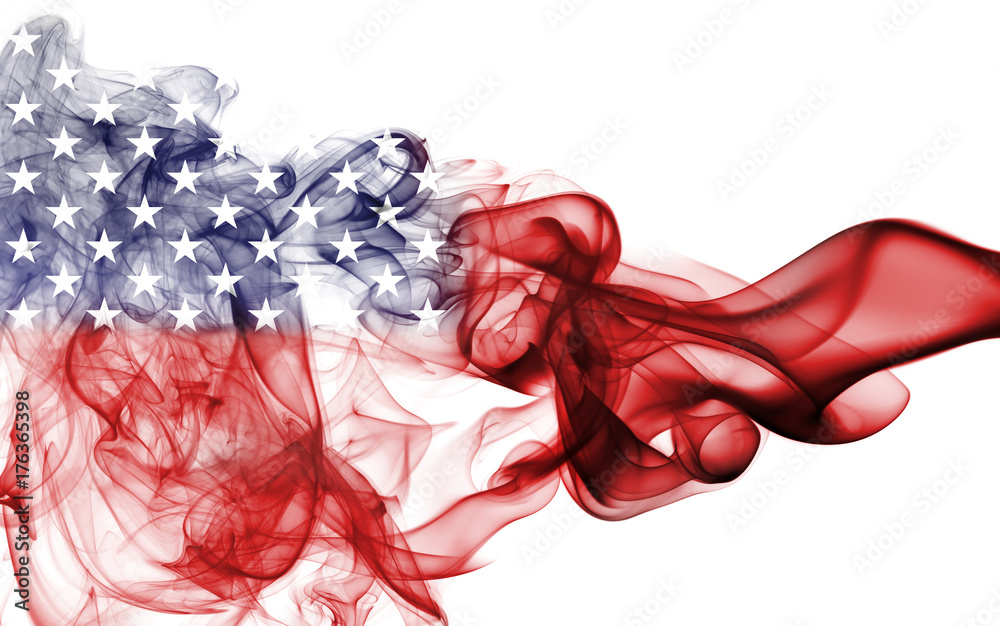 America, usa, national smoke flag Stock Photo | Adobe Stock