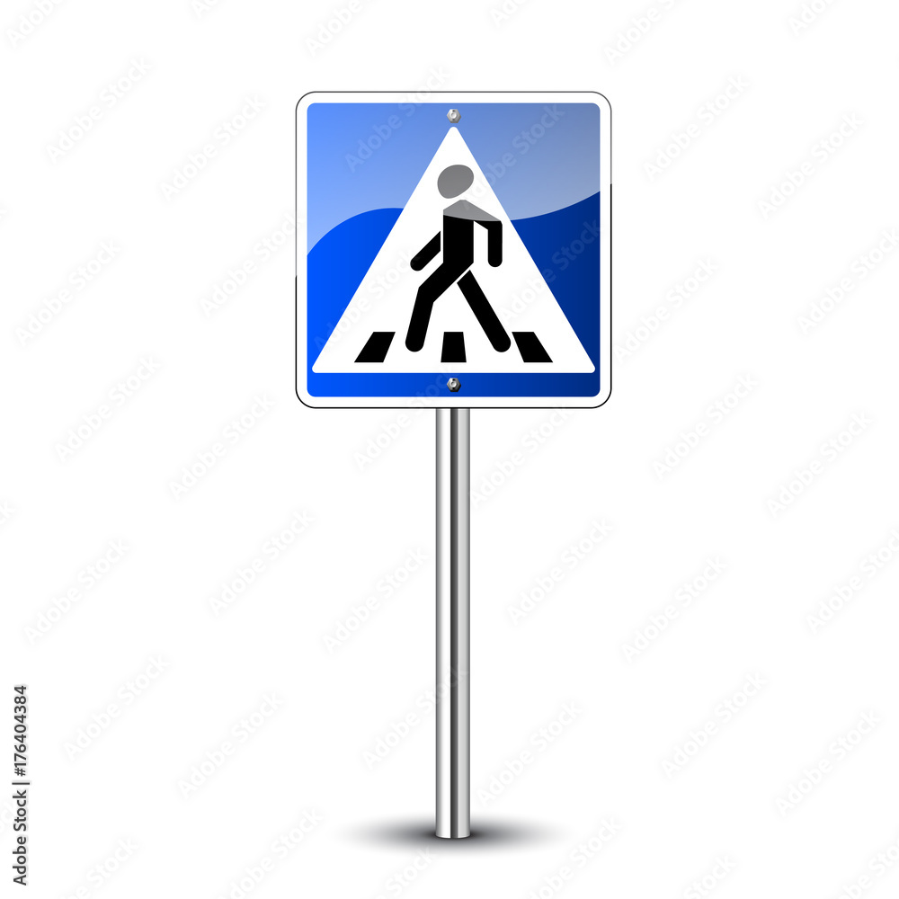 Pedestrian Walking Sign Vector