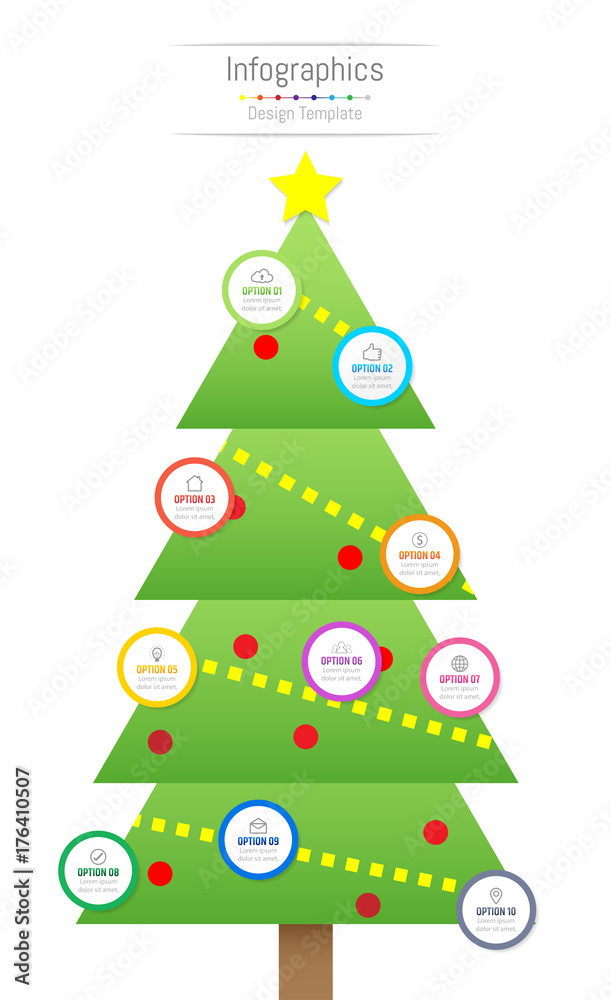 Infographic design elements for your business data with 10 options ...