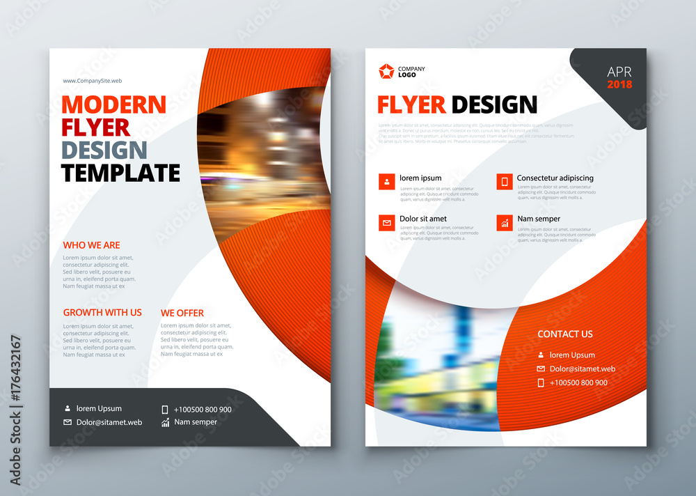 Flyer template layout design. Business flyer, brochure, magazine or ...