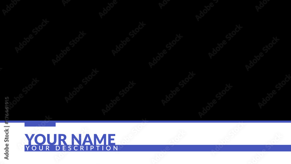 Blue and White Blocky Lower Third Stock Template | Adobe Stock