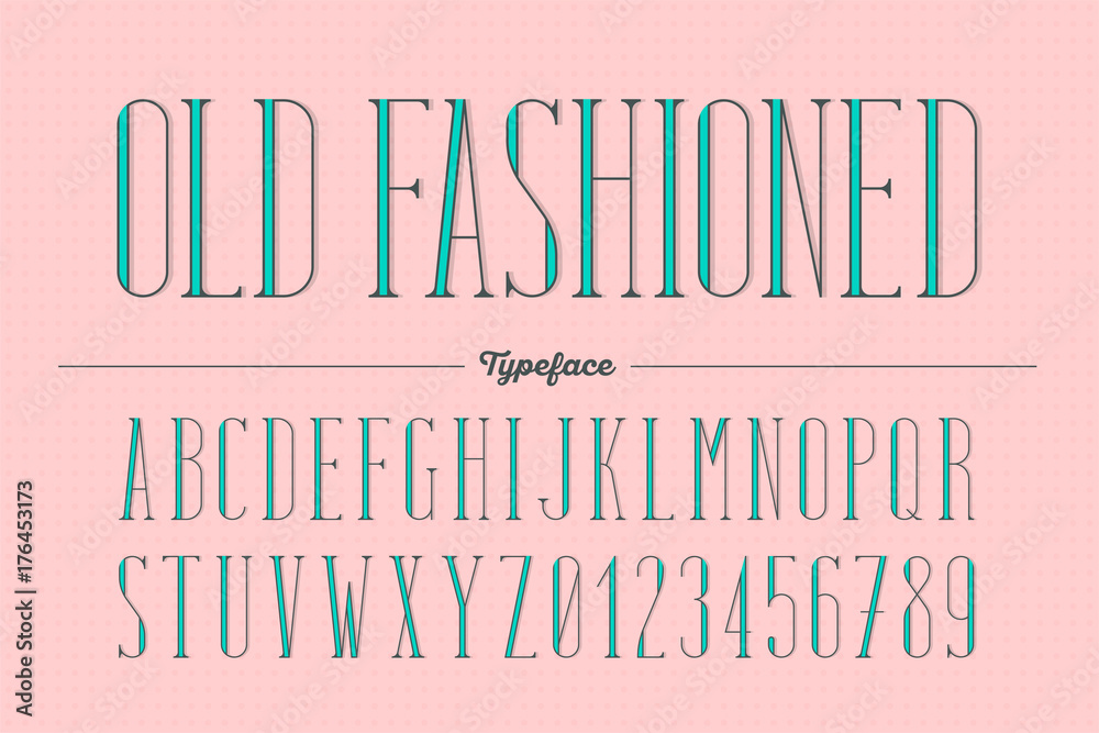 Old fashioned trendy retro type style, alphabet, typeface. Stock Vector ...