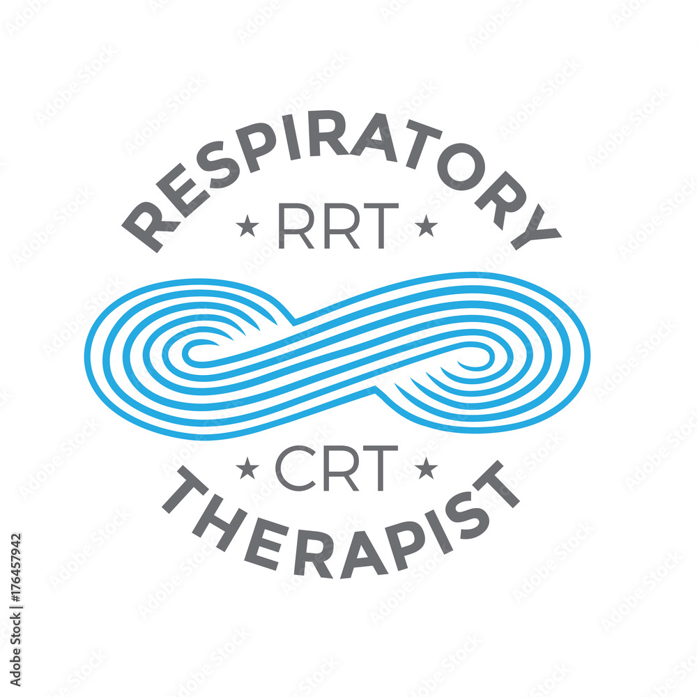 Respiratory Therapy Medical Symbol Icon - for RRT, RT or CRT Stock ...