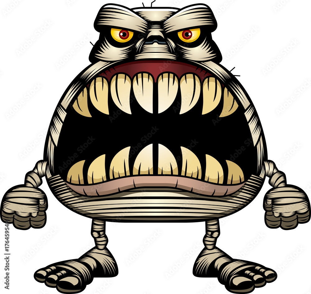 Angry Cartoon Mummy Stock Vector | Adobe Stock