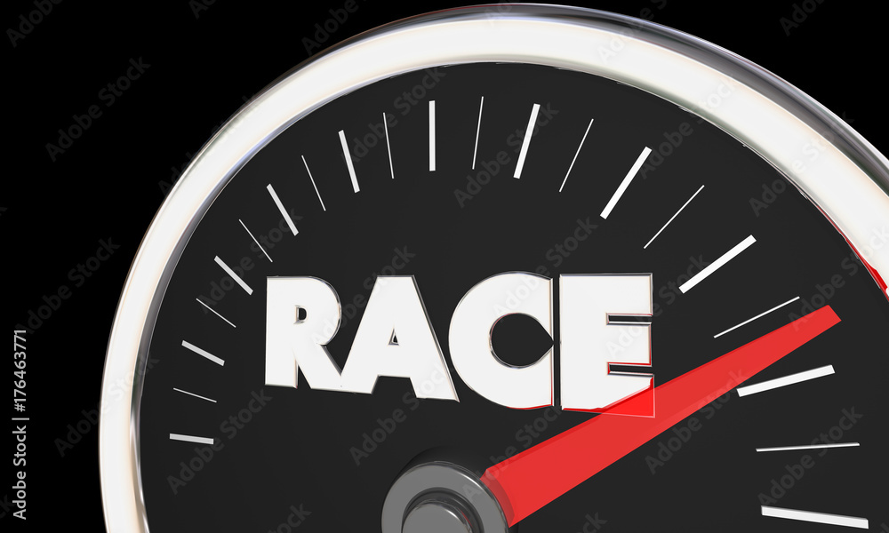 Race Speedometer Needle Rising Speed Fast Driving Compete 3d ...