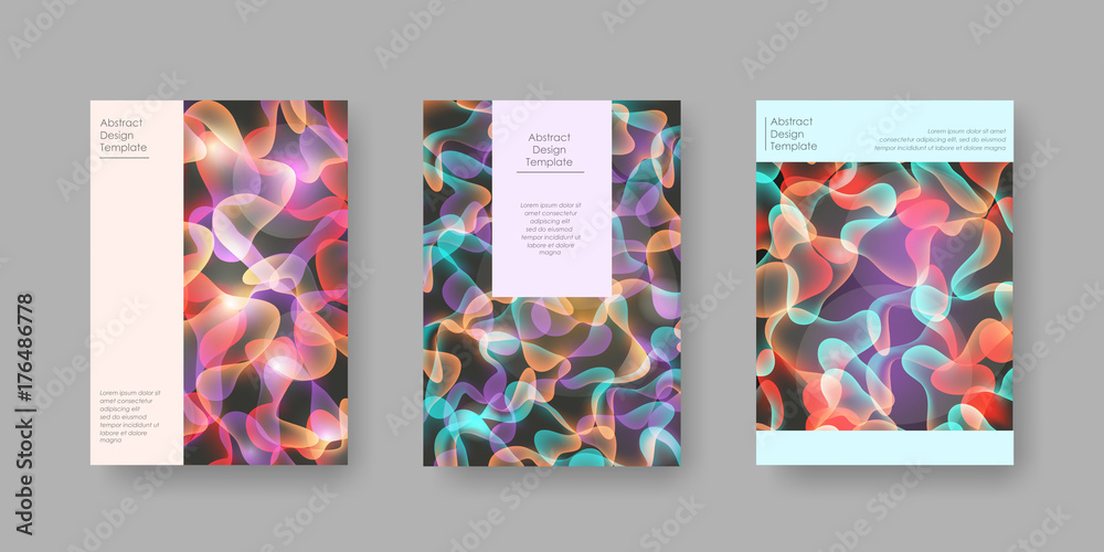 Bright abstract cover designs for brochure, presentation, catalog ...