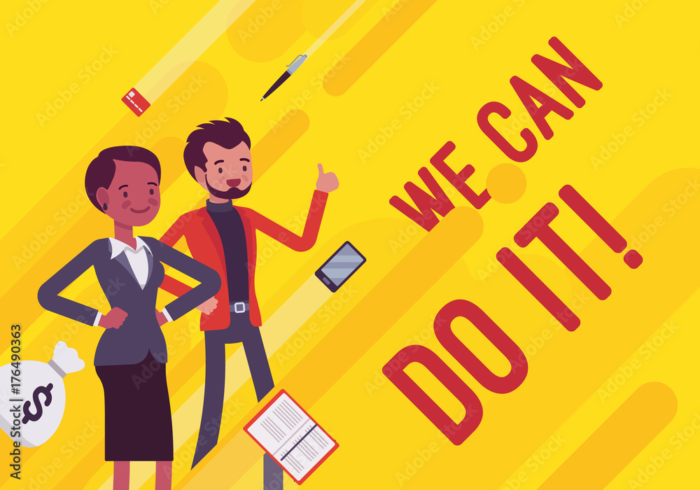 We can do it. Business motivation poster Stock Vector | Adobe Stock