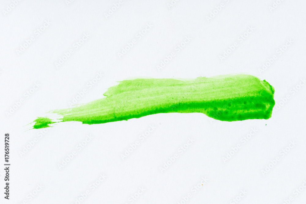 Green brush stroke and texture. Underline and border. Watercolor ...