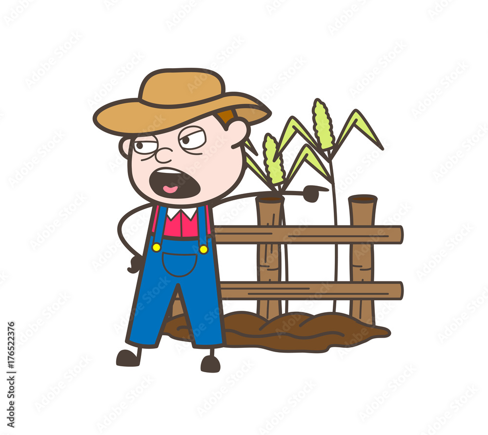 Angry Farmer Clip Art