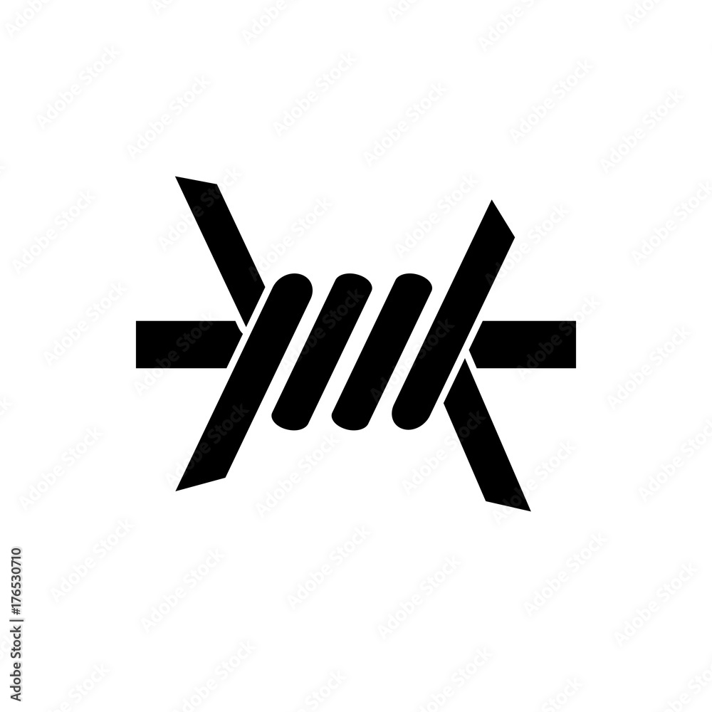 Barbed wire icon Stock Vector | Adobe Stock