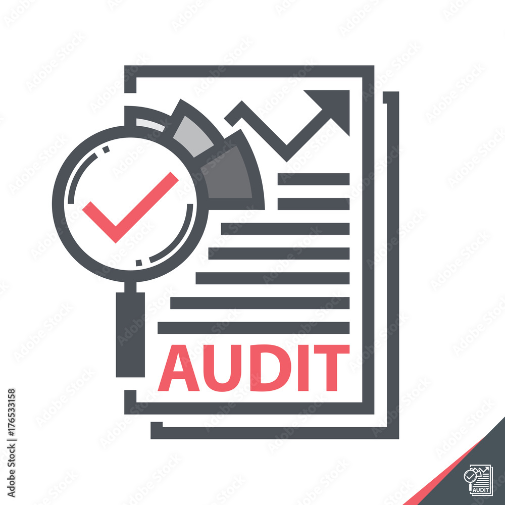 Audit Symbol icon. Stock Vector | Adobe Stock