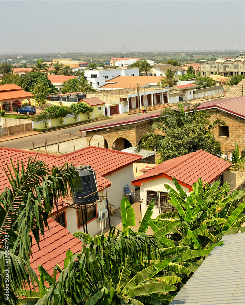 Modern residential buildings in Africa. Modern view. Suburb lifestyle ...