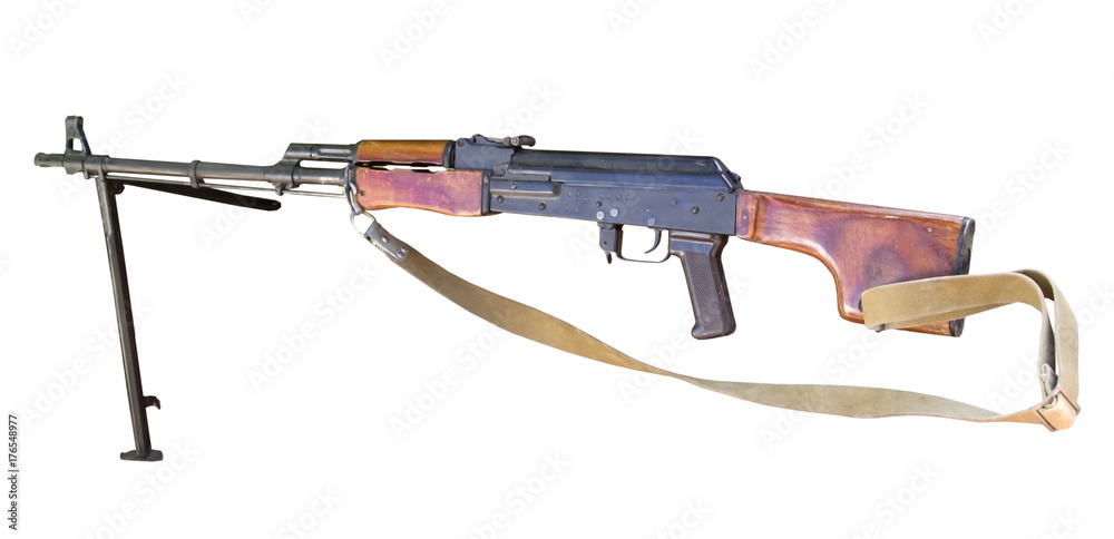 RPK Machine gun Kalashnikov on white Stock Photo | Adobe Stock